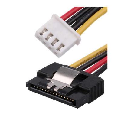 China 2.5mm 4P to for SATA 15P Power Cable 15cm Flexible 18AWG for PC and Hard Drives in Stock for sale