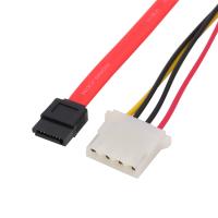 China HJX Factory Right Angle SATA 7+15 22Pin to Serial ATA 7Pin and 4Pin HSG Hard Drive Power Cable with PVC Jacket for Computers for sale