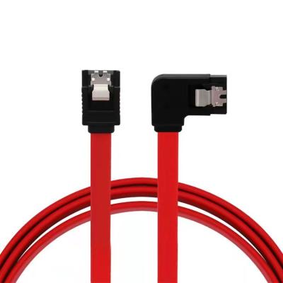 China High-Speed 50cm 6Gbps SATA 3.0 Cable PVC Jacket Flat Data Cord 90 Degree SATA III 3 for Computer HDD SSD for sale