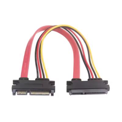 China SATA7+15 22Pin Serial SATA Data Power Cable Right-Angle Extension Connector for 2.5'' 3.5'' HDD SSD Computers for sale