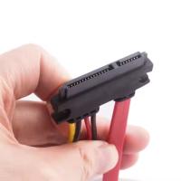 China SATA7+15 22Pin Serial SATA Data Power Cable Right-Angle Extension Connector for 2.5'' 3.5'' HDD SSD Computers for sale
