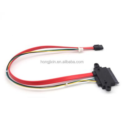 China Custom SATA 7+15 Pin to JST 2.5mm 3 Pin Power Cable with PVC Jacket and Braid Shielding for Computers for sale