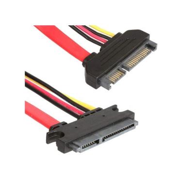 China For SATA 7+15P 22Pin Male Female Hard Drive Extender Adapter Serial ATA Data Power Cable 22Pin Male Female Adapter Stock for sale