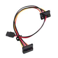 China SATA 15Pin  Female *2 to SATA 6Pin female power cable for computer or HDD or SSD use for sale