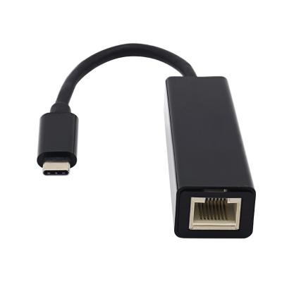 China Gigabit Ethernet 100Mbps Network Adapter Converter USB Type C to RJ45 with RTL8153B Chipset for Monitor and DVD Player for sale