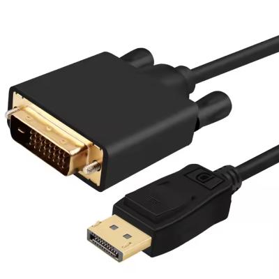 China 1.8M DP DisplayPort to DVI Cable with 24+1 Pin Gold Plated Male Adapter for M Monitor PVC Jacket for Microphone OD7.3mm for sale