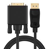 China 1.8M DP DisplayPort to DVI Cable with 24+1 Pin Gold Plated Male Adapter for M Monitor PVC Jacket for Microphone OD7.3mm for sale