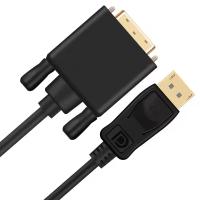 China 1.8M DP DisplayPort to DVI Cable with 24+1 Pin Gold Plated Male Adapter for M Monitor PVC Jacket for Microphone OD7.3mm for sale