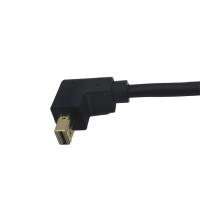 China Nickle Gold Plated 4K 60HZ Right Angle 90 Degree Mini DisplayPort DP Cable PVC Jacket for Microphone Monitor Projector for sale