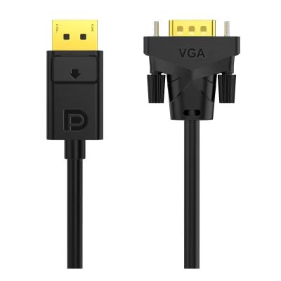 China Factory Customized Gold Plated Display Port Male VGA Male Converter Cable Coaxial Coated PVC for Microphone Monitor DVD Player for sale