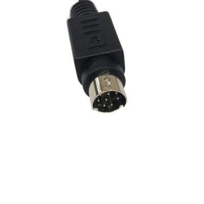 China Factory OEM Mini Din Cable 8pin Male to Open Wire PVC Jacket Combination Shielding for HDTV Monitor DVD Player for sale