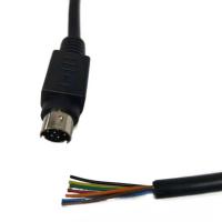 China Factory OEM Mini Din Cable 8pin Male to Open Wire PVC Jacket Combination Shielding for HDTV Monitor DVD Player for sale
