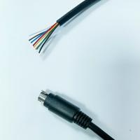 China Factory OEM Mini Din Cable 8pin Male to Open Wire PVC Jacket Combination Shielding for HDTV Monitor DVD Player for sale