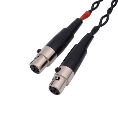 China Factory Direct 6.35mm Male Stereo 4-Pin XLR Microphone Cable Gold Plated Connectors 2M Length Bare Copper Conductor PVC Jacket for sale