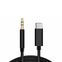 China 1M USB C Type C to DC 3.5mm Male to Male PVC Jacketed AUX Stereo Audio Cable for Speaker Microphone Monitor Projector for sale