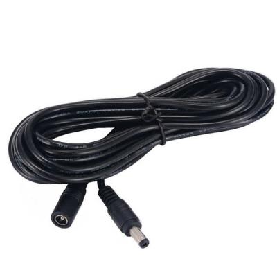 China 1M 12V DC Power Extension Cable with Male to Female Plug 5.5mm X 2.1mm for Speakers Microphones Monitors PVC Jacket