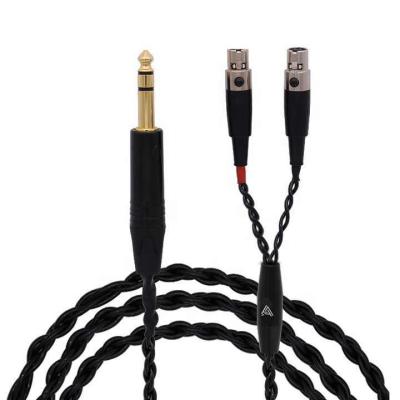 China Nickel-Plated All-Metal Microphone Audio Cable 3-Pin XLR 2 Mini Female to 6.35mm Male Leads for Speaker Application for sale