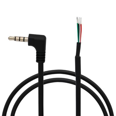China 3.5mm Stereo 4-Pole DC Plug Bare Wire Open End Pigtails DC Cables for Aux Audio Speaker Microphone Monitor Projector for sale