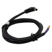 China Right Angled DC5.5 X 2.5mm Stripped Tinned Pigtail Dc5525 Plug Dc Power Male Female CCTV Extension Cable for sale