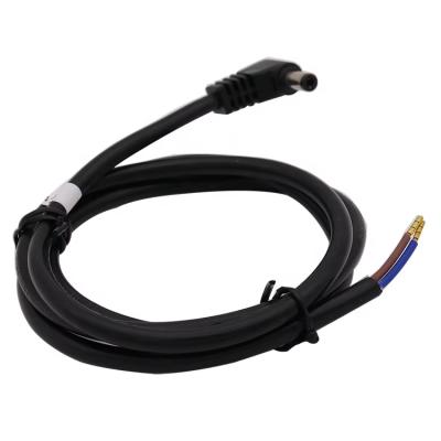 China Right Angled DC5.5 X 2.5mm Stripped Tinned Pigtail Dc5525 Plug Dc Power Male Female CCTV Extension Cable for sale