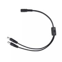 China 12v Dc Power Cable Connector 5.5*2.1 mm Plug Y Splitter 1 Female to 2 Male Dc Connector 5521 5525 with Cable for sale