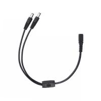 China DC 5521 5.5mm 2.1mm 2-in-1 DC Power Cord Y Splitter Cable Female to Male Jack Connect Earphone Use Plastic with PVC Jacket for sale