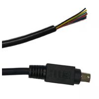 China RS232 Serials 8-Pin Mini Din Open End PVC-Jacketed Copper Bare Wire Pigtails Combination MIDI Cable for Monitor DVD Player for sale