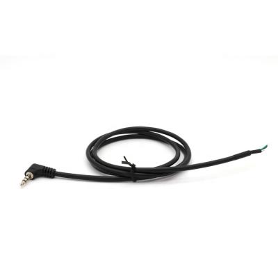 China Right Angle DC3.5mm Plug 4 Pole to Bare Open End Stereo Cable for sale