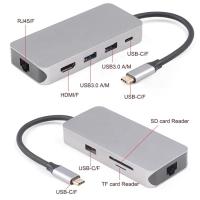 China New Design 11-In-1 Docking Station PD100W 4K 60Hz for HDMI 1000M RJ45 Type-C Extension USB 3.0 HDTV DP VGA Products in Stock for sale