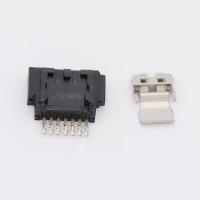 China Crimp Type SATA 7 Pin Female Receptacle Connector with Secure Latch for Data Transmission Adapters & Connectors for sale