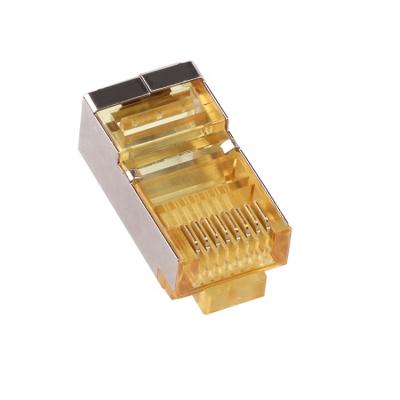 China Cat5e FTP Shield RJ45 Network Plugs Cat5 Cat6 8P8C RJ45 Connectors for Crimping Communication Cables for sale
