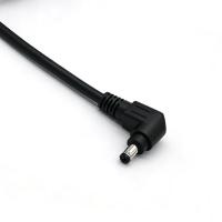 China 20AWG 90 Degree Right Angle DC5521 Male Plug Jack to 2 Pin Bare Wire Open End Power Cable for sale