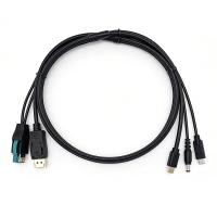 China USB3.0 B male+ DP to DC5525 Male +Mini DP male + USB C male Cable for sale
