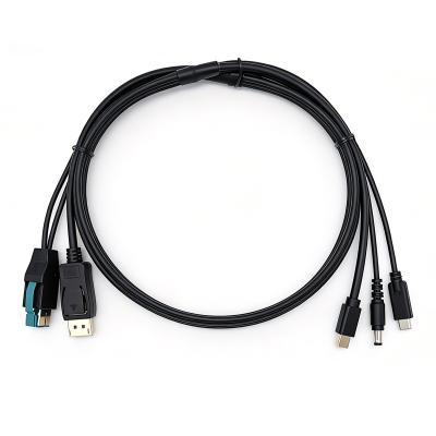 China USB3.0 B male+ DP to DC5525 Male +Mini DP male + USB C male Cable for sale