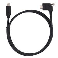 China Customize USB2.0 Type-C Right/Left angle with screw lock type Male to Type-C Straight type Male PVC Jacket Cable with 3A Fast Charging for sale