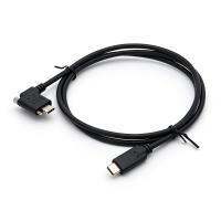 China Customize USB2.0 Type-C Right/Left angle with screw lock type Male to Type-C Straight type Male PVC Jacket Cable with 3A Fast Charging for sale