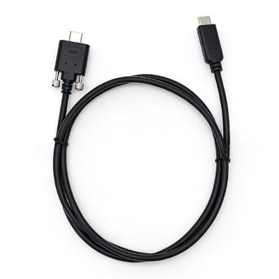 China Customize USB2.0 Type-C Male with Dual Screw Locking Panel Mount Cable for sale