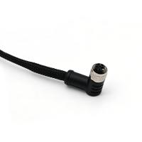 China Custom M12 Right Angle 8 Pin to PH3.0 Connector Industrial Sensor Cable with Braided Sleeve for sale