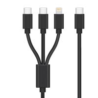 China USB2.0 C to C/ C to Lighting 3 in 1 fast charing and data transmission cable for sale