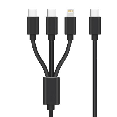 China USB2.0 C to C/ C to Lighting 3 in 1 fast charing and data transmission cable for sale