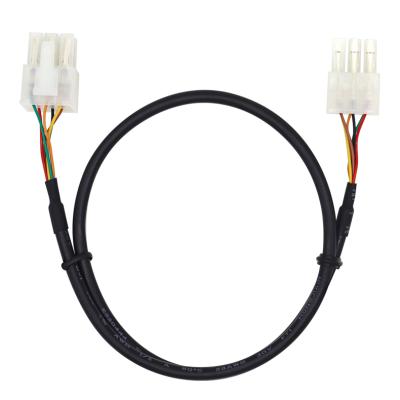 China PH4.2mm 2*3Pin to 2*3Pin Copper Tinned Wire Harness Cable 400mm Length Black for sale