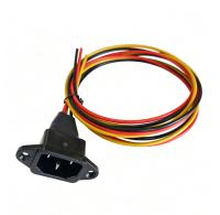 China C14 Male to Open AC Power Cable for sale