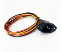 China C14 Male to Open AC Power Cable for sale
