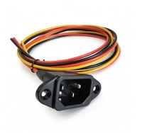 China C14 Male to Open AC Power Cable for sale