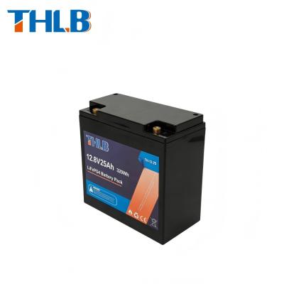 China THLB 12.8V 25Ah LiFePO4 high energy efficiency lead acid replacement Battery for sale