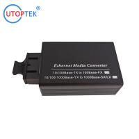 China Mini size 10/100/1000M Base 1310nm Single mode dual SC 20km fast Ethernet Fiber Optic Media Converter for sale