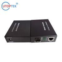 China 10G SFP+ to RJ45 Fiber Media Converter with 10G SR 850nm 300m SFP+ Transceiver Module for sale