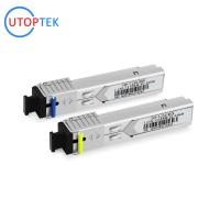 China 1.25G SFP SM bidi SC 3KM Transceiver module compatible cisco/huawei/HP/Aruba/Ericsson/Mikrotik for sale