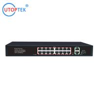 China RACK Mounted 16port POE+2xGE UPlink+1xSFP POE Etherent switch for IP Camera ip phone for sale