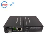 China 10/100/1000Mbps SM Bidi 20km Fiber media converter 1310/1550nm with DC5V power supply for sale